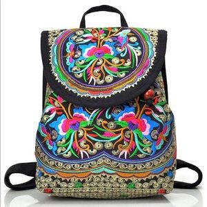 Trendy boutique | Bags | Embroidered Gypsy Boho Backpack | Poshmark